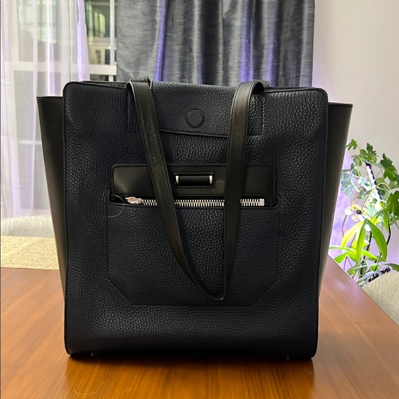 Mackage | Bags | Mackage Blue And Black Shoulder Bag With Structured ...